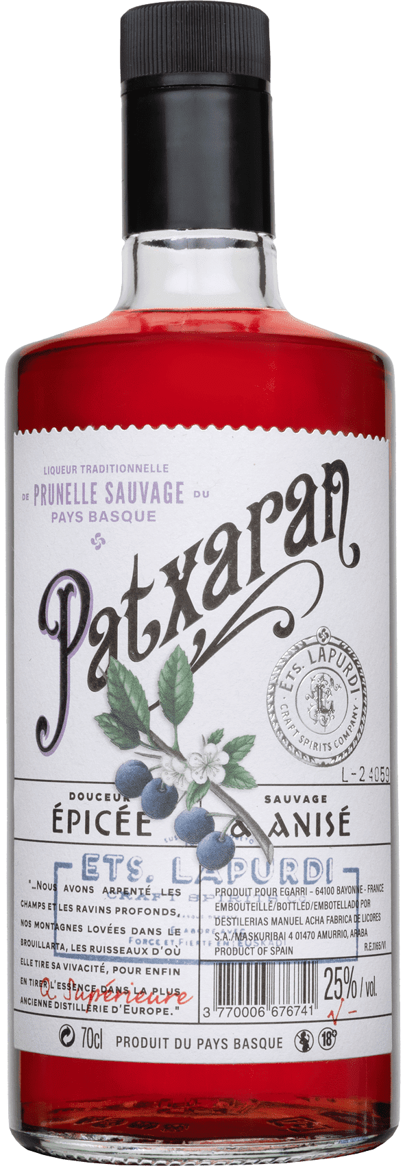 Patxaran - Ets Lapurdi liqueurs et spiritueux