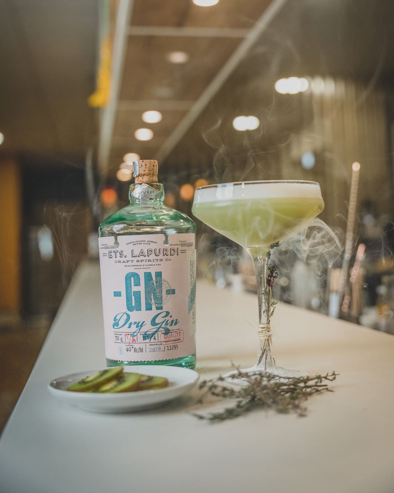 Cocktail SMOKE KIWI - Ets Lapurdi Spiritueux
